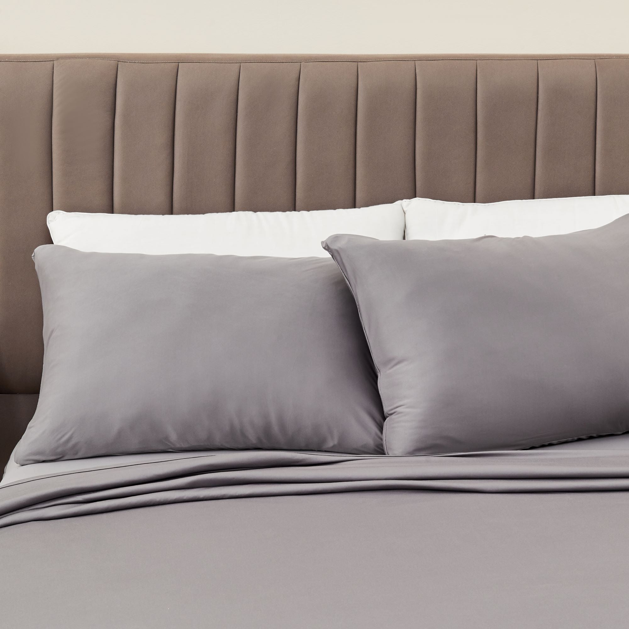 Great Bay Home Ultra-Soft Solid Performance Fabric Sheet Set (Twin ...
