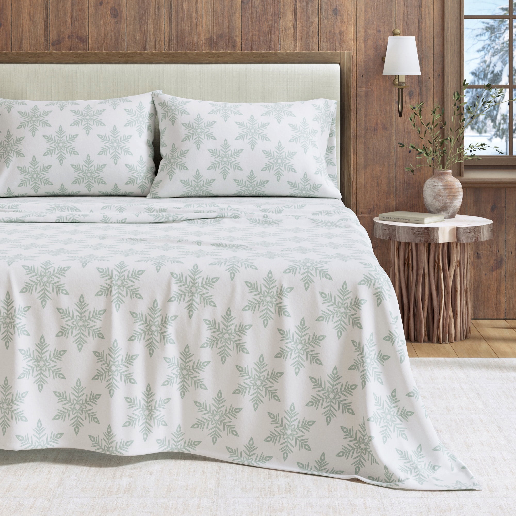 Free Shipping! Great Bay Home Turkish Cotton Printed Flannel Sheet Set ...