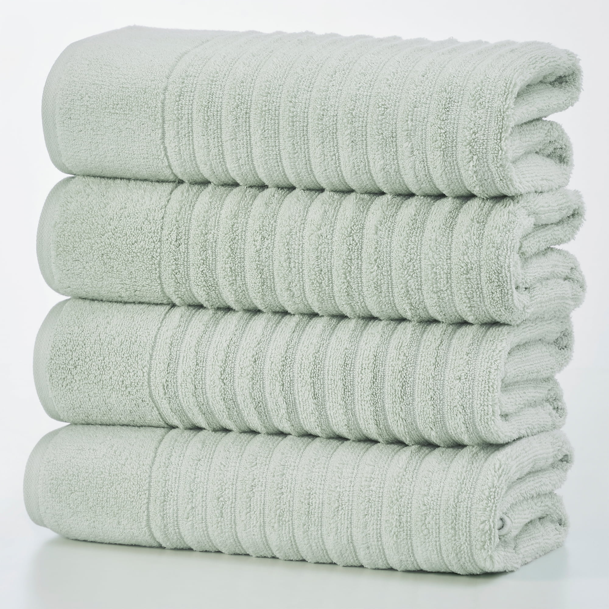 Great Bay Home Zero Twist 100% Cotton Textured Bath Towel Set (6 Piece ...