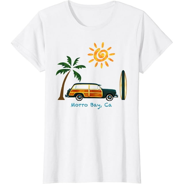 Great Beach Woodie Surf Design For Morro Bay T-Shirt - Walmart.com