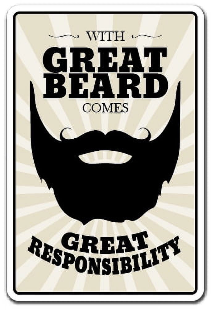 Great Beard Comes With Great Responsibility [3 Pack] of Vinyl Decal ...