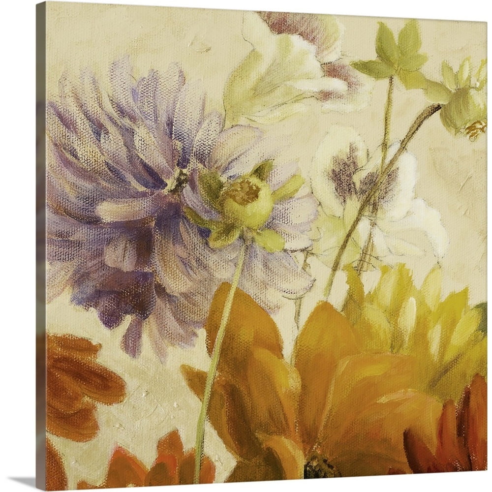 Great Big Canvas "Early Bloomers II" by Lanie Loreth Brown Light Yellow ...