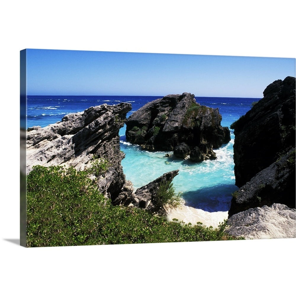 Great Big Canvas "Beautiful beach at Jobson's Cove in Bermuda" by John ...