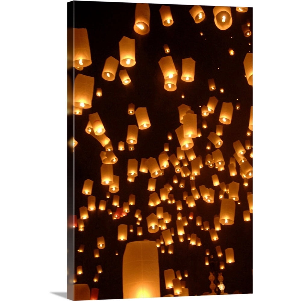 Great Big Canvas "Khom loy lanterns during Loi Krathong festival, at ...