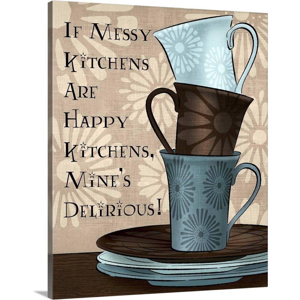 Great Big Canvas "In the Kitchen I" by N Harbick Black Gray Wrapped ...