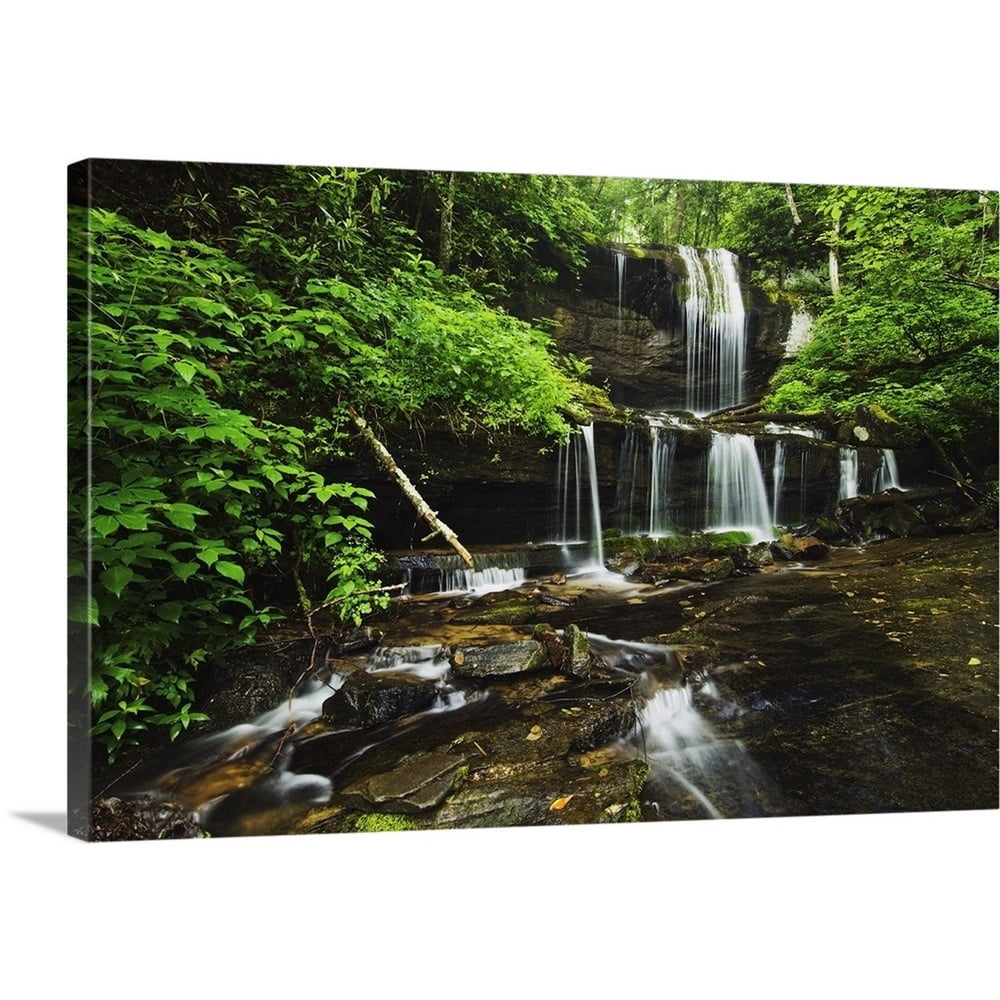 Great Big Canvas "Lush Summer Foliage At Grassy Creek Falls, North ...