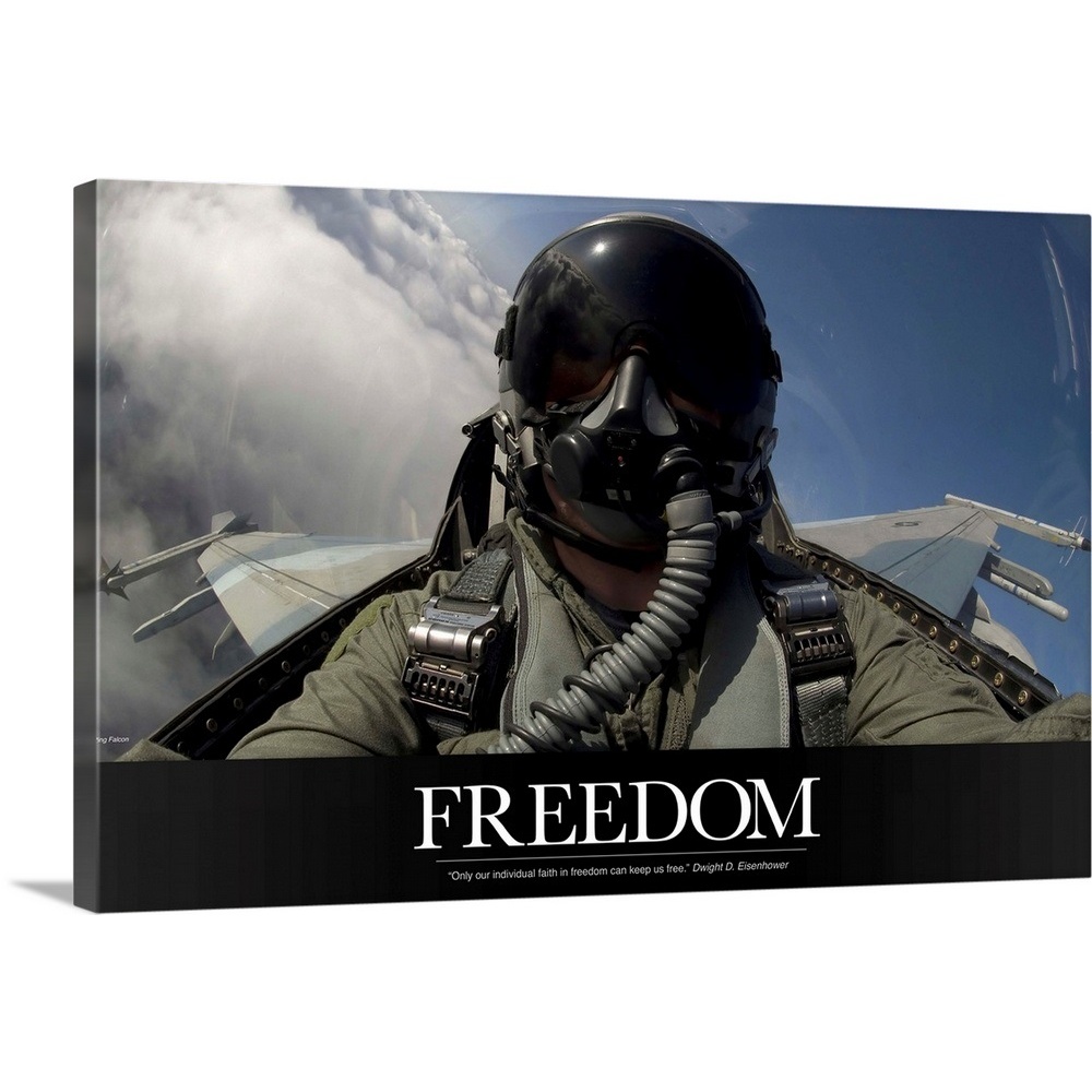 Great Big Canvas "Military Motivational Poster: Freedom" by Kate ...