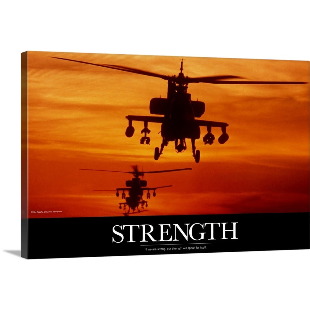 Great Big Canvas "Military Poster: Four AH-64 Apache anti-armor ...