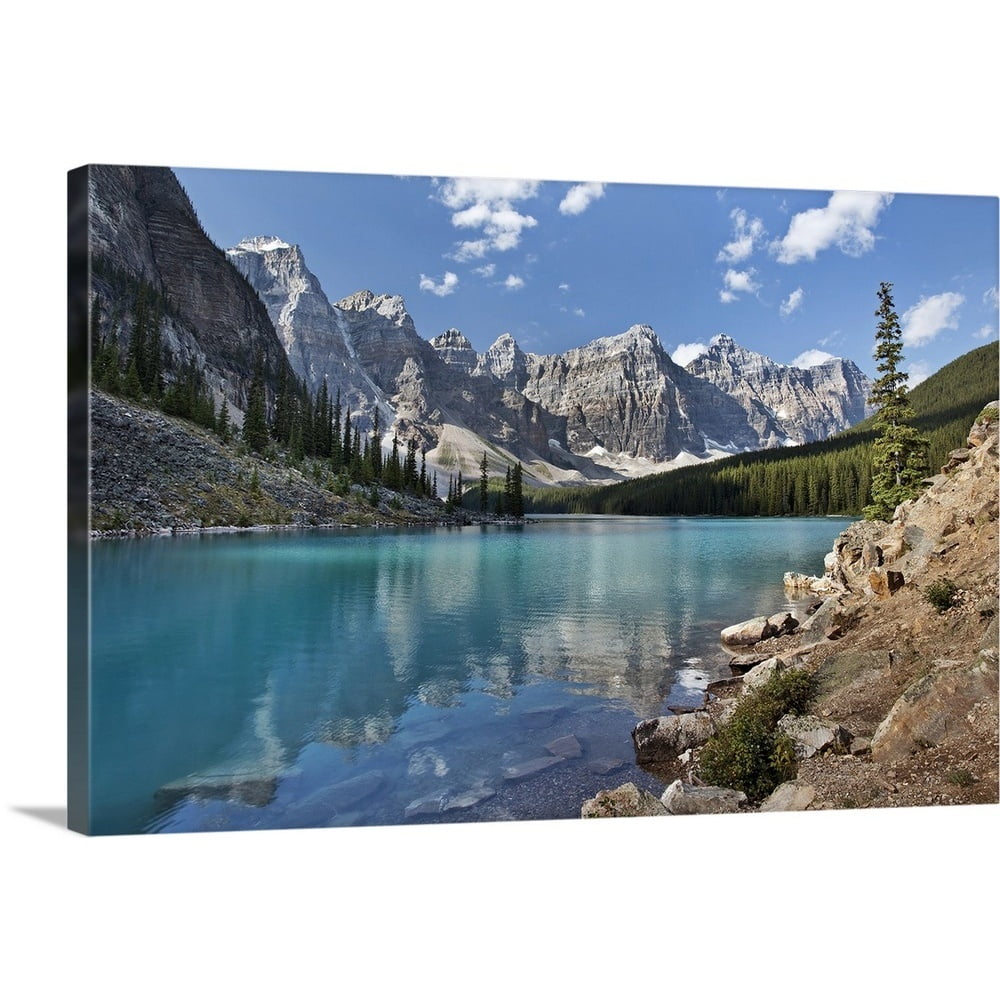 Great Big Canvas "Moraine Lake I" by Larry Malvin Gray Blue White ...
