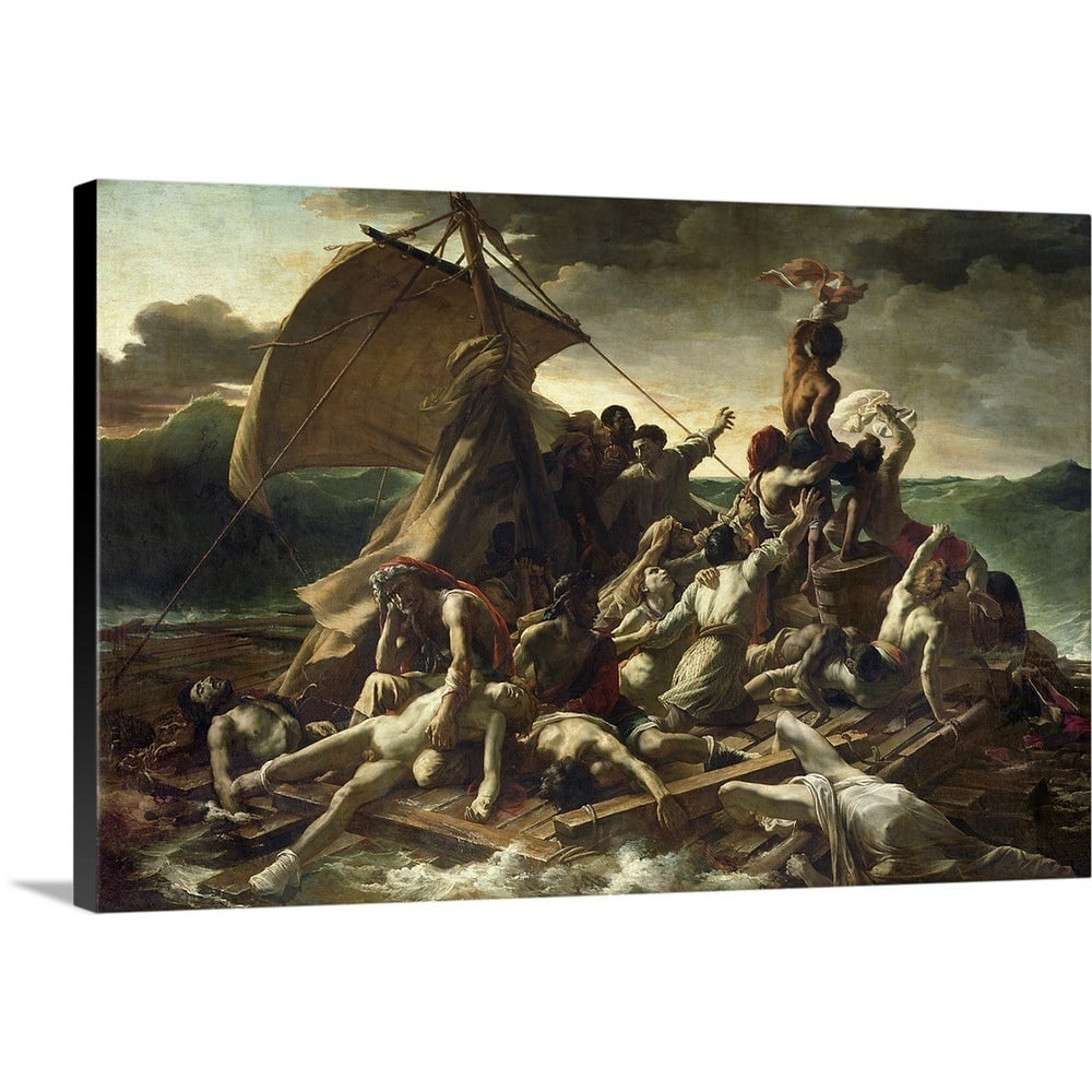 Great Big Canvas "The Raft of the Medusa, 1819" by Theodore (1791-1824) Gericault White Peach ...
