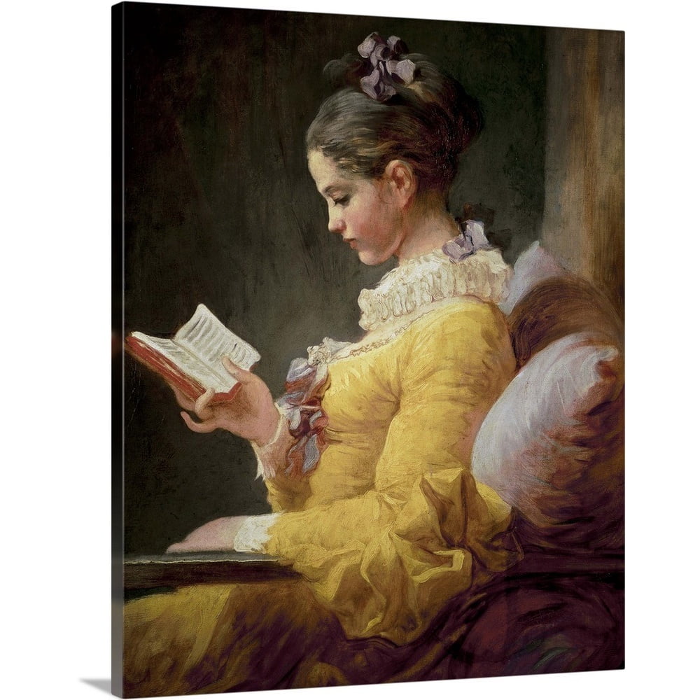 Great Big Canvas "Young Girl Reading, c.1776" by Jean-Honore (1732-1806 ...
