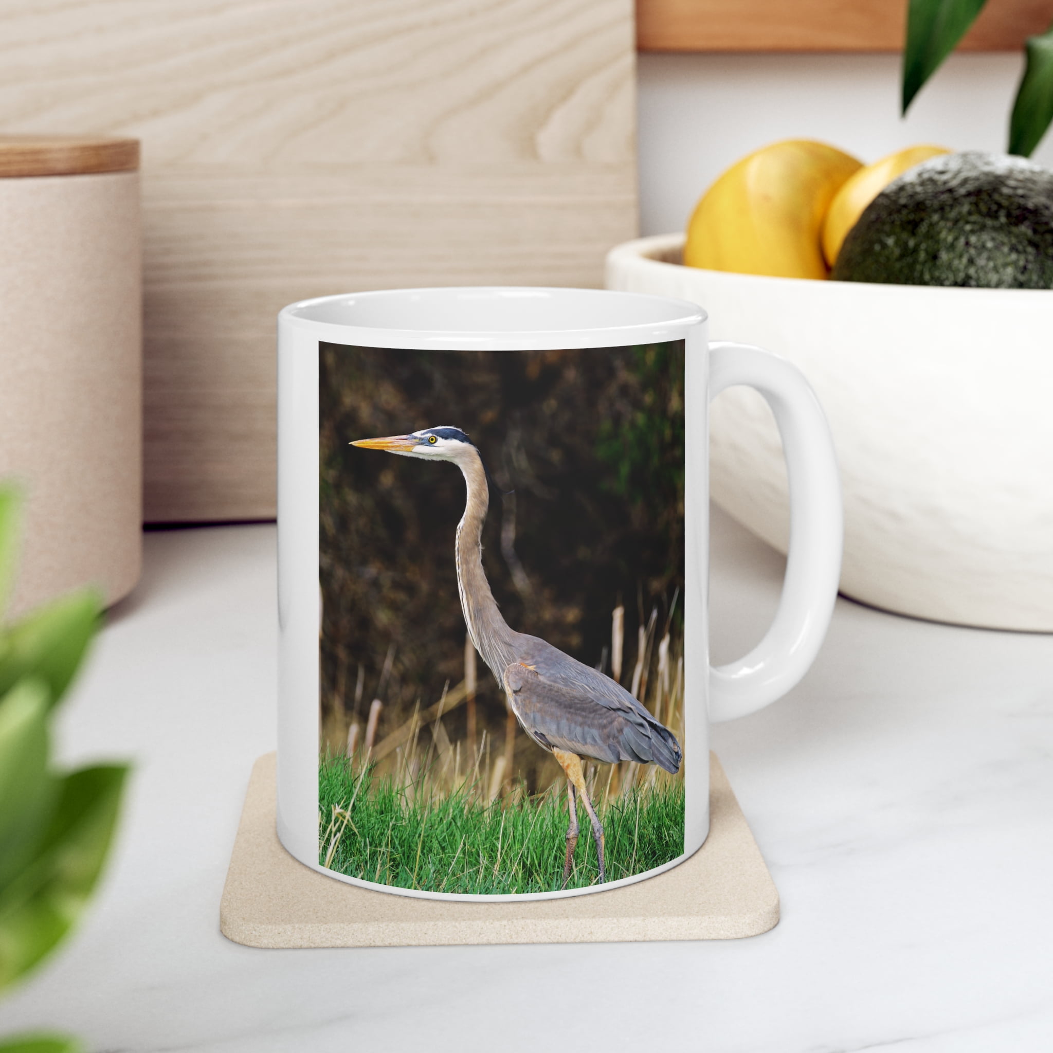 Great Blue Heron Mug for Bird Lovers - Coffee Mug with Heron Photo Mug ...