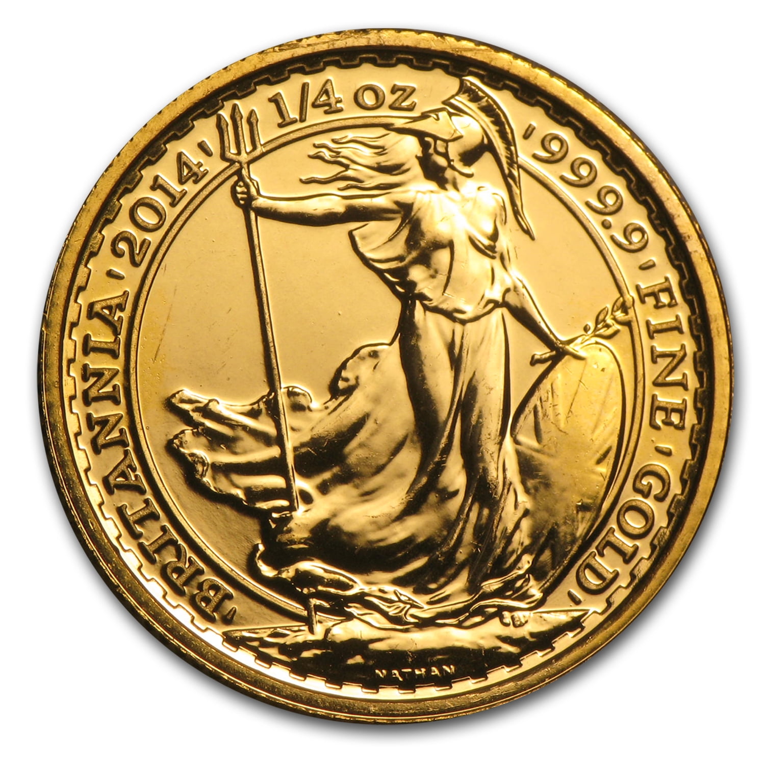 Great Britain 1/4 oz Gold Britannia BU/Proof (Random, Abrasions ...