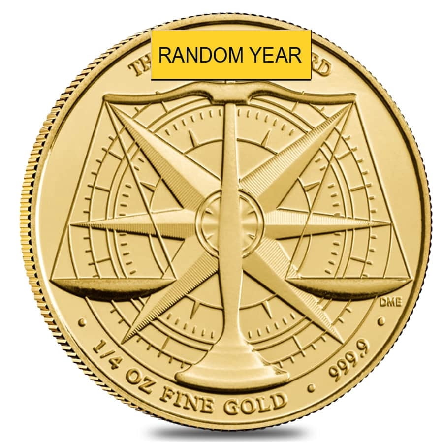 Great Britain 1/4 oz The Gold Standard Gold Coin .9999 Fine BU (Random ...