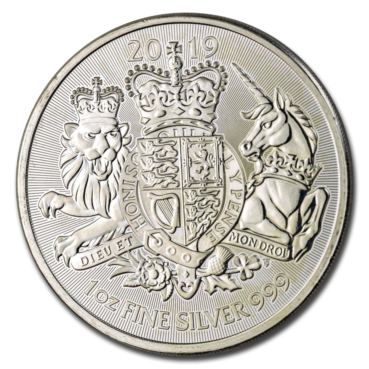 Great Britain 1 oz Silver The Royal Arms (Random, Abrasions) - Walmart.com