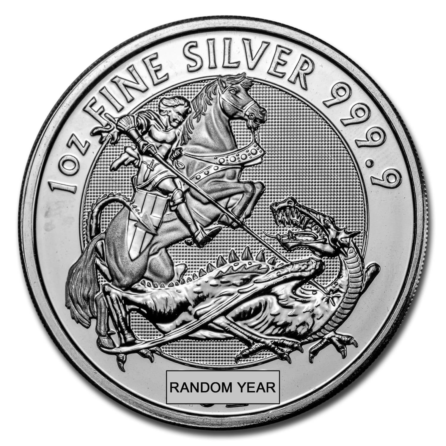 Great Britain 1 oz Silver Valiant BU (Random Year, Abrasions) - Walmart.com