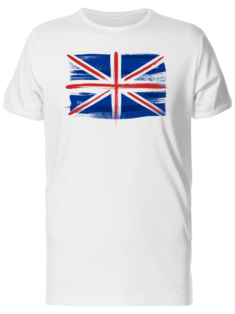 Great Britain Flag Paintbrush T-Shirt Men -Image by Shutterstock, Male ...
