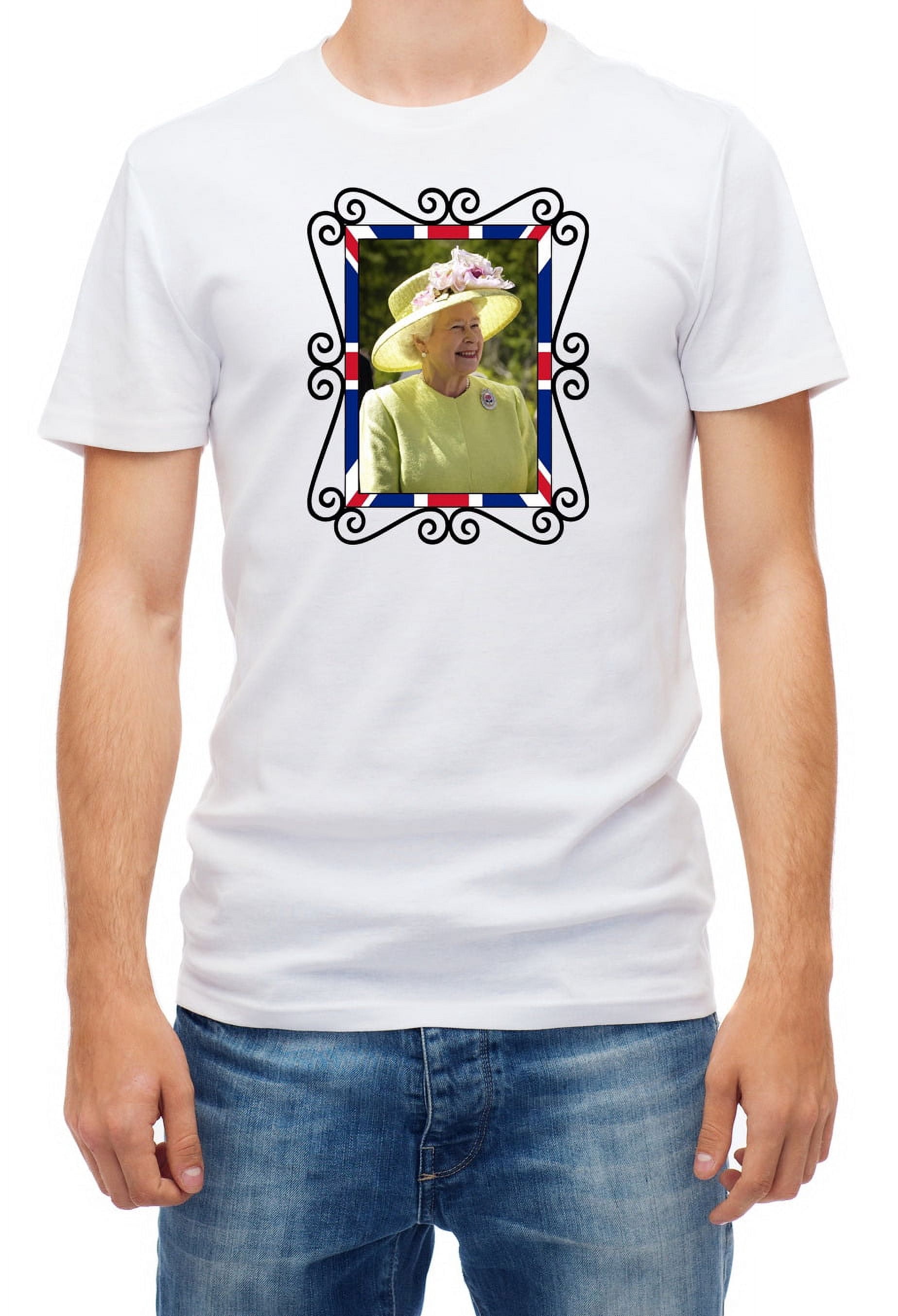 Great Britain Queen Elizabeth II Short Sleeve White T Shirt Men k318 ...
