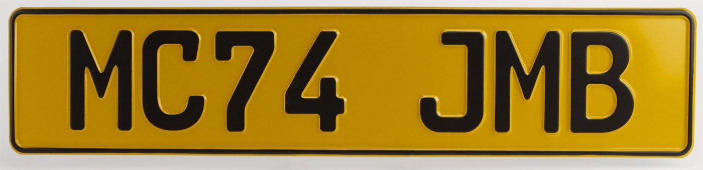 Great Britain Reflective Yellow UK European License Plate - Random ...