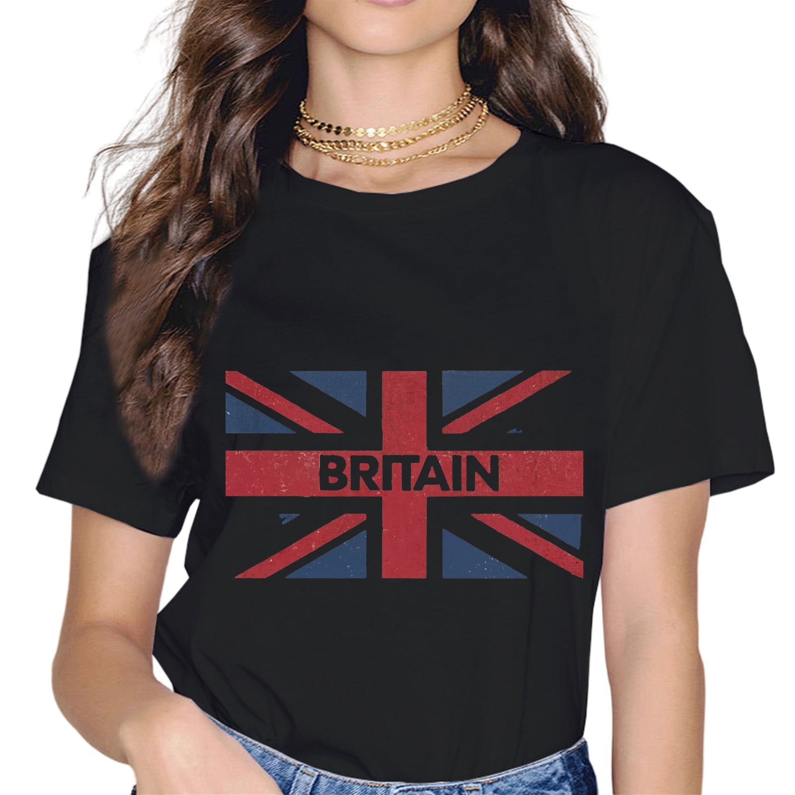 Great Britain United Kingdom Flag Vintage T-Shirt - Walmart.com