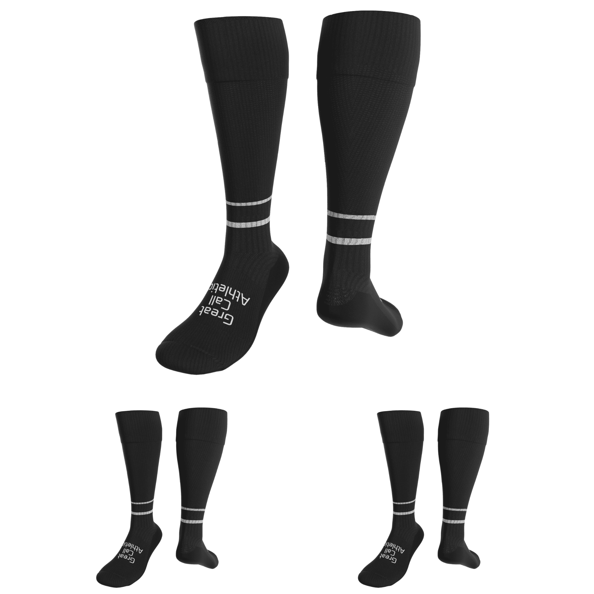 Great Call Athletics | 2 Stripe Soccer Referee Socks | 3 Pairs Pro ...
