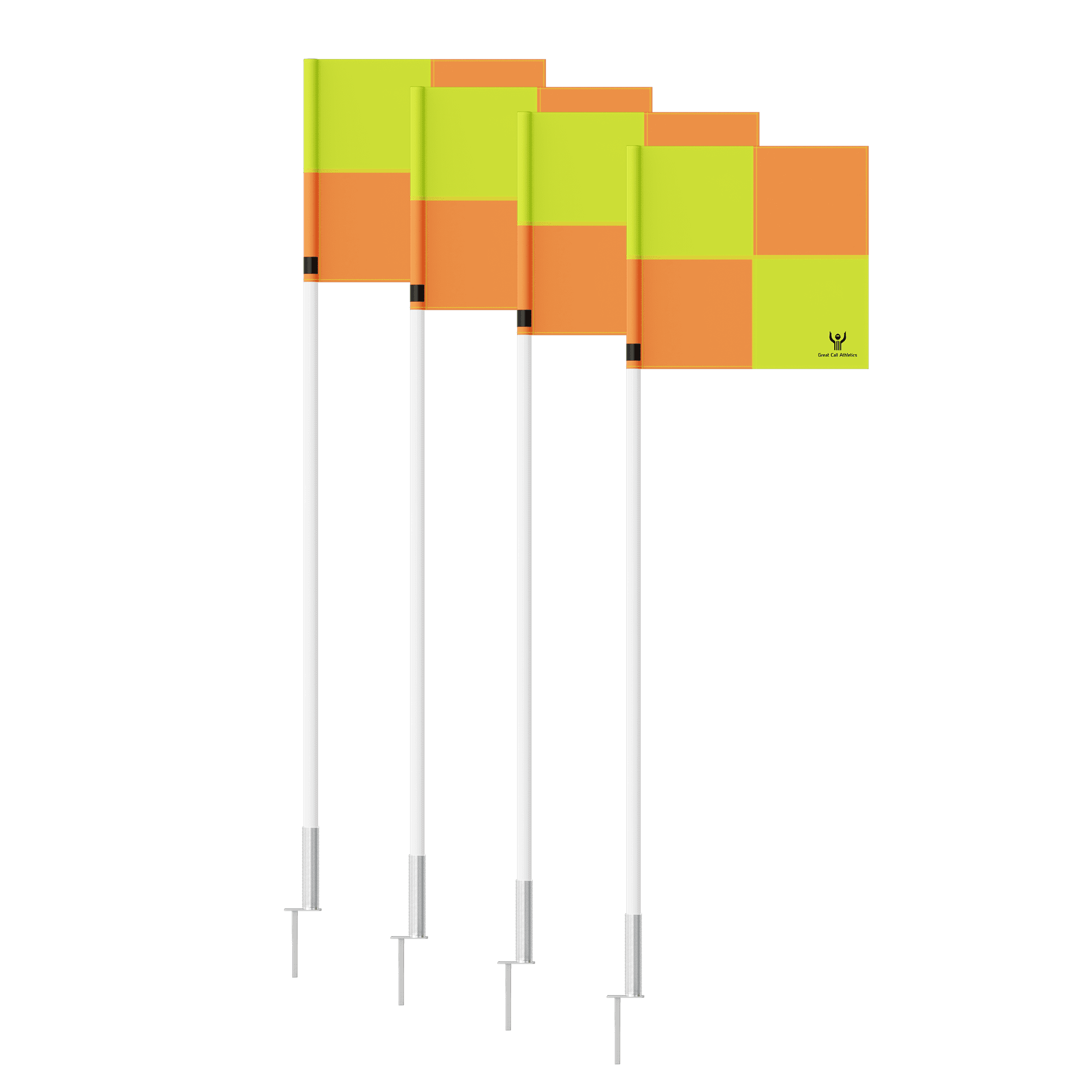 Great Call Athletics PRO Soccer Field Corner Flag Set of 4 Spike w ...