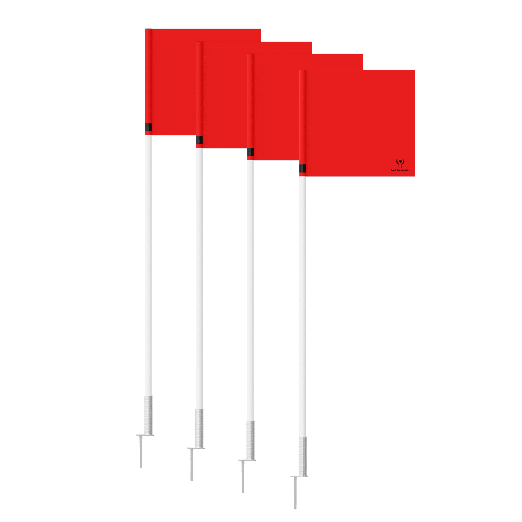 Great Call Athletics | PRO Soccer Flag Set of 4 Red w/ Spike Game ...