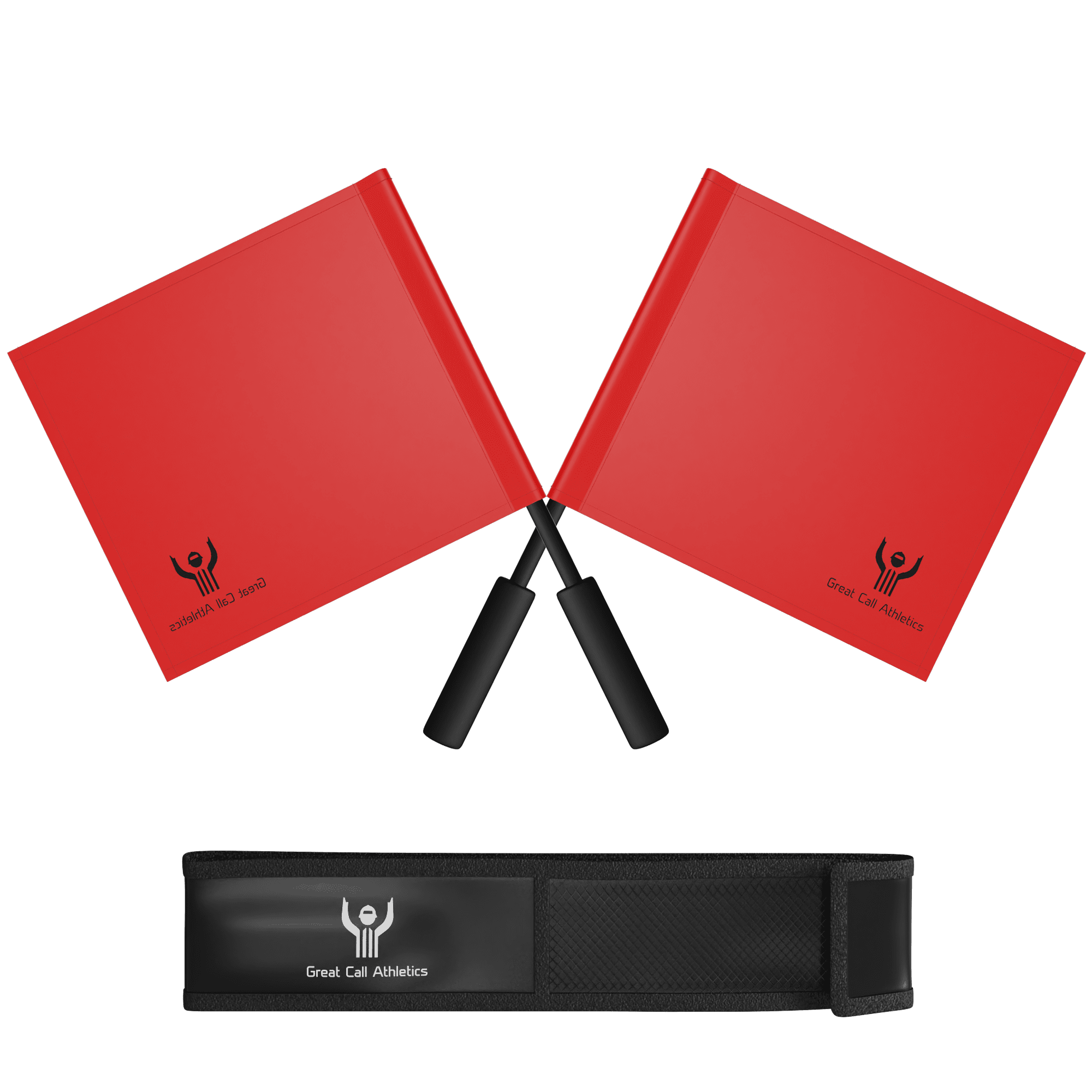 Great Call Athletics | Volleyball Pro Red Flag Set w/ Case Referee Line ...