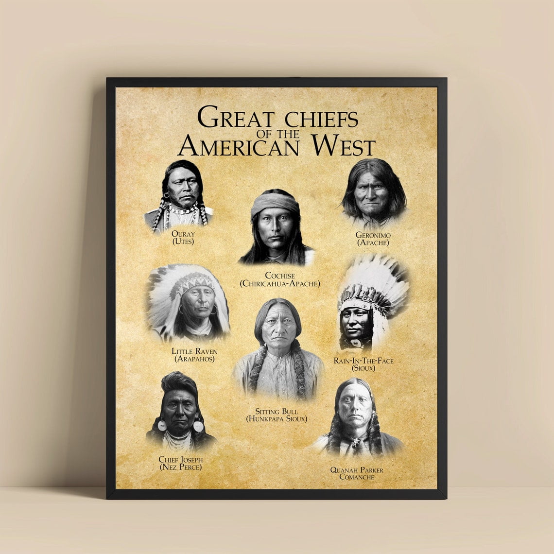 Great Chiefs Of The American West Wall Art - Historical Native American ...
