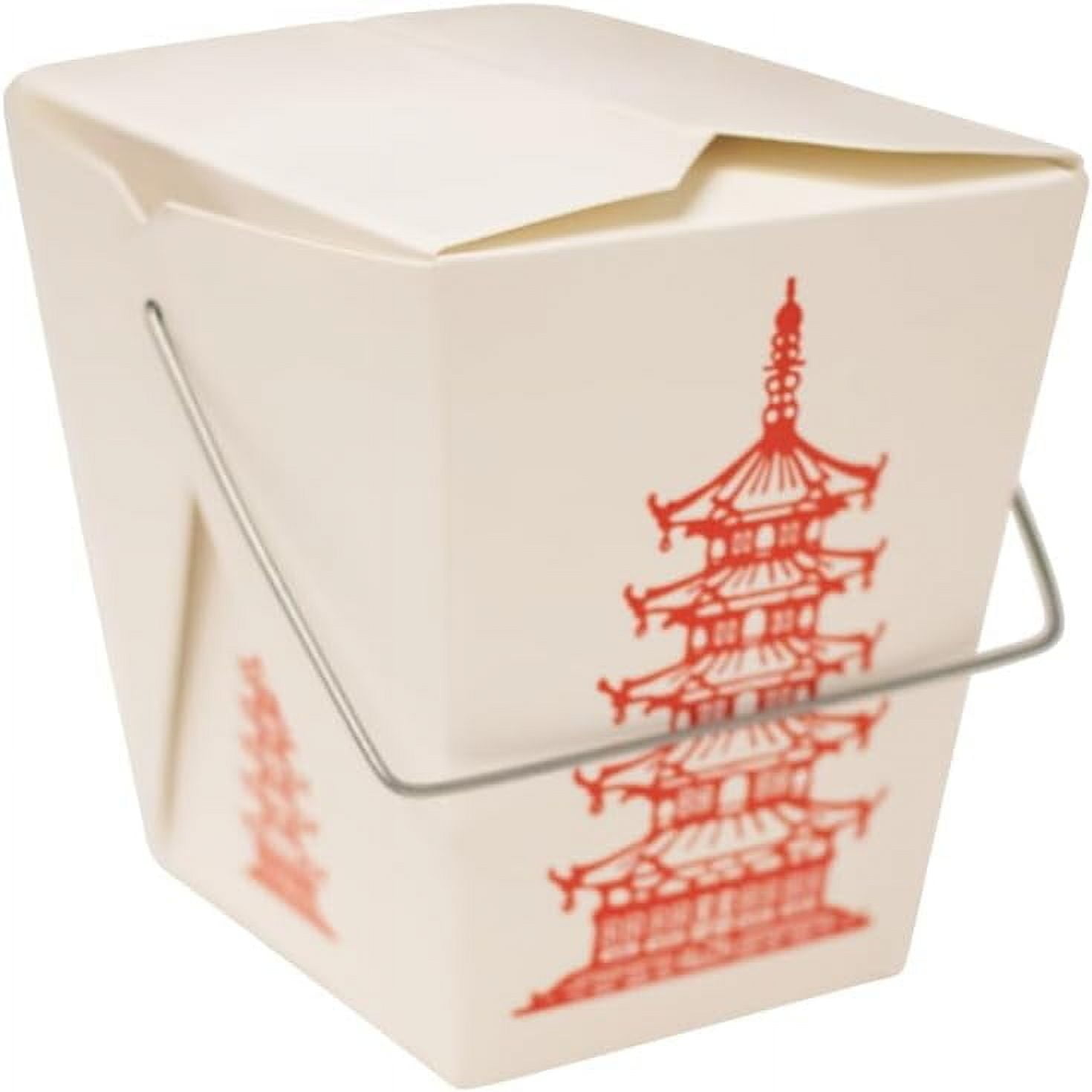 Great Credentials 15 Count 16 oz Pagoda Wire Handle Chinese Takeout Box ...