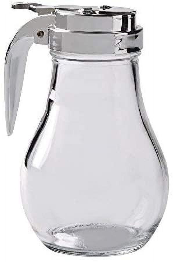 Great Credentials Glass Syrup Dispenser, 6 oz, Durable Zinc Lid ...