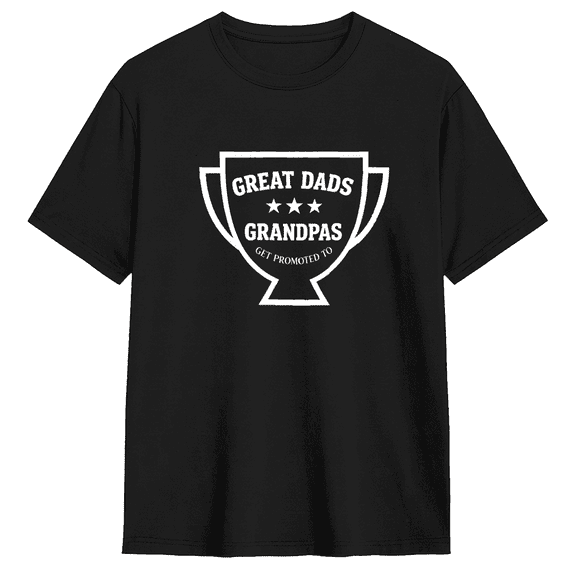 Great Dads Get Promoted To Grandpas Vintage Graphic Tee For Men ...