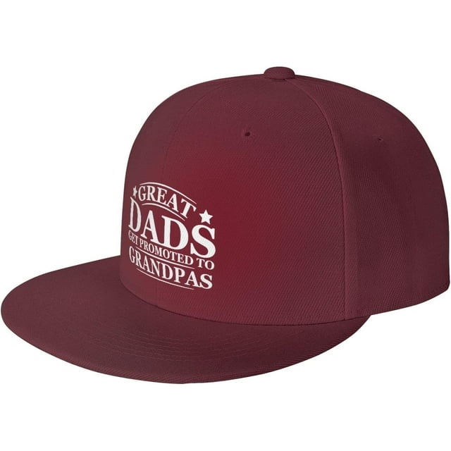 Great Dads Get Promoted to Grandpas Baseball Cap for Men Or Women Flat ...
