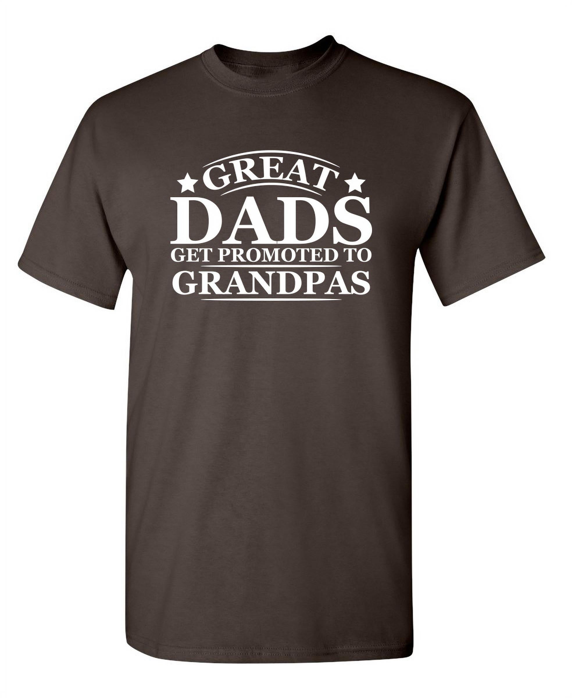 Great Dads Get Promoted To Grandpas Fathers Day Graphic Funny T Shirt