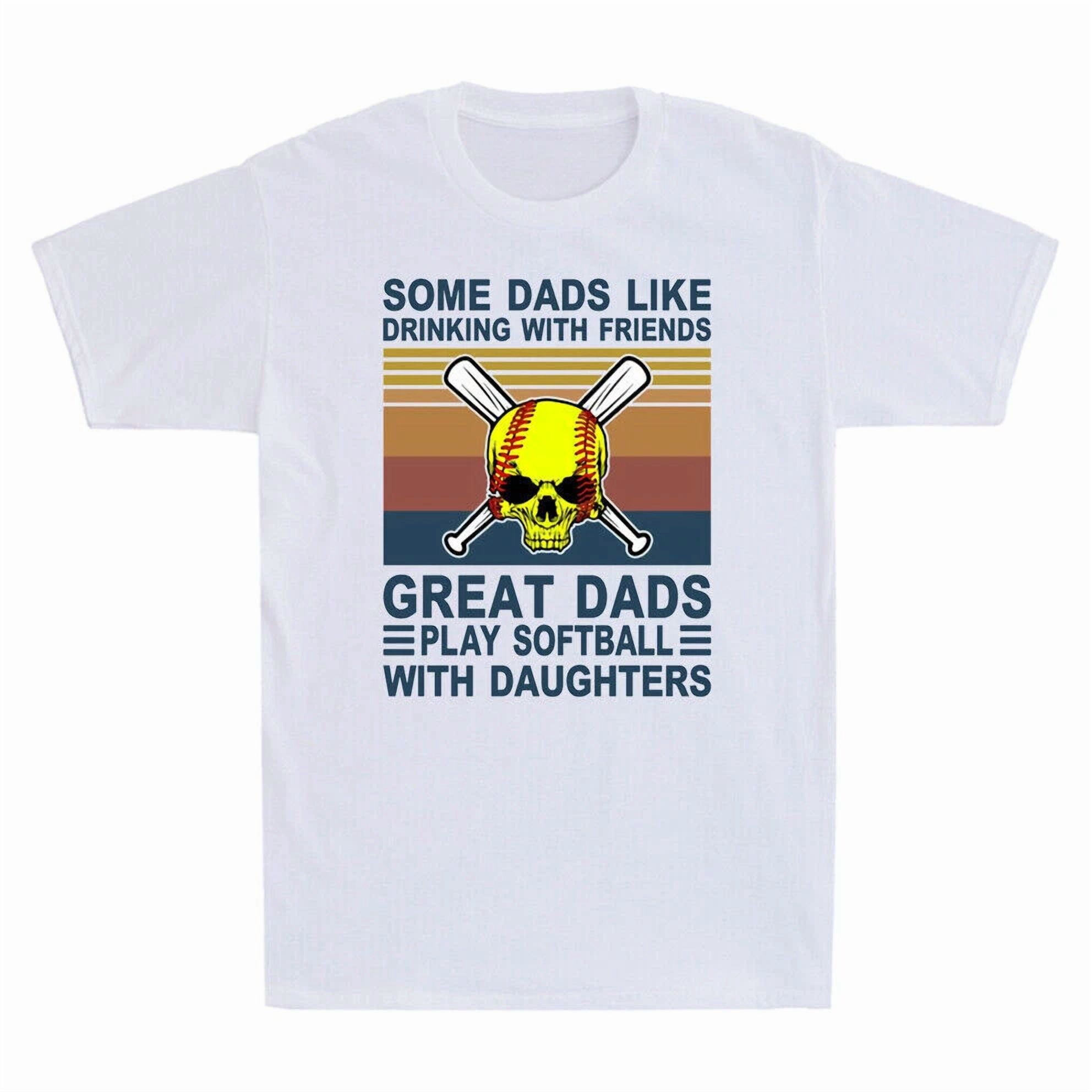 Great Dads Play Softball With Daughters Funny Father's Day Unisex T ...
