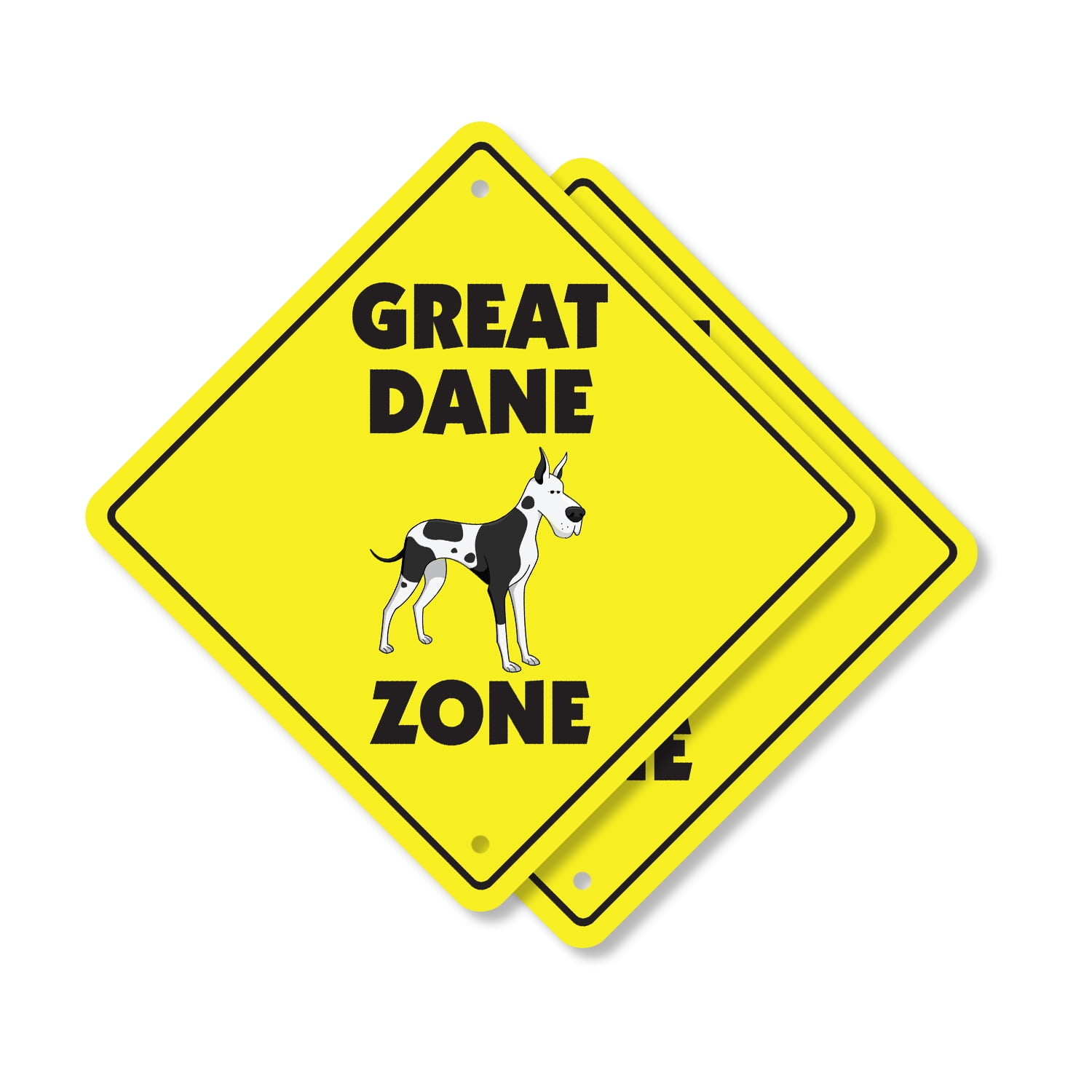 Great Dane (2 Pack) Plastic Crossing Sign - 12 Inch X 12 Inch Xing Sign ...