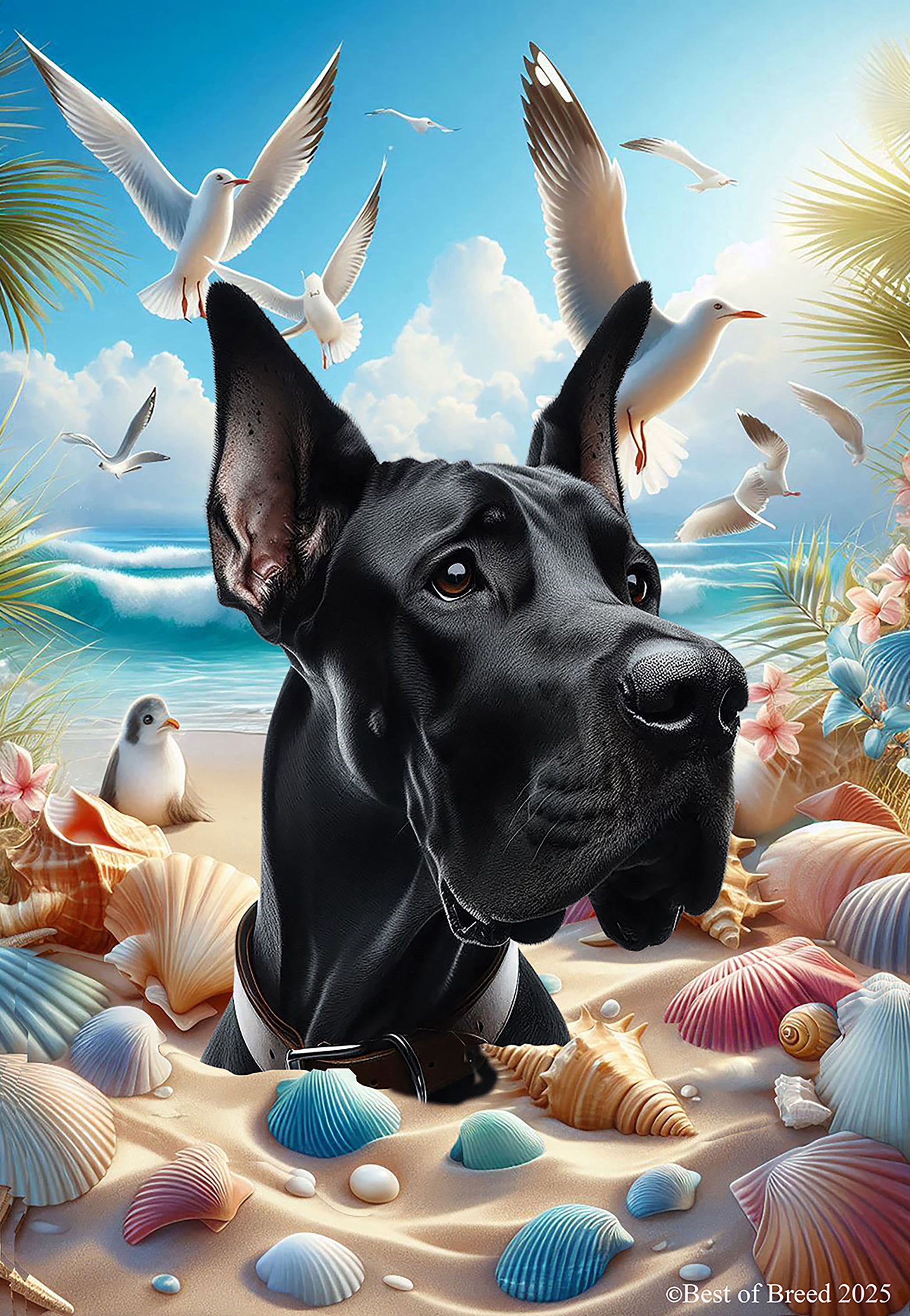 Great Dane Black Cropped - Best of Breed Summer Beach Outdoor House ...