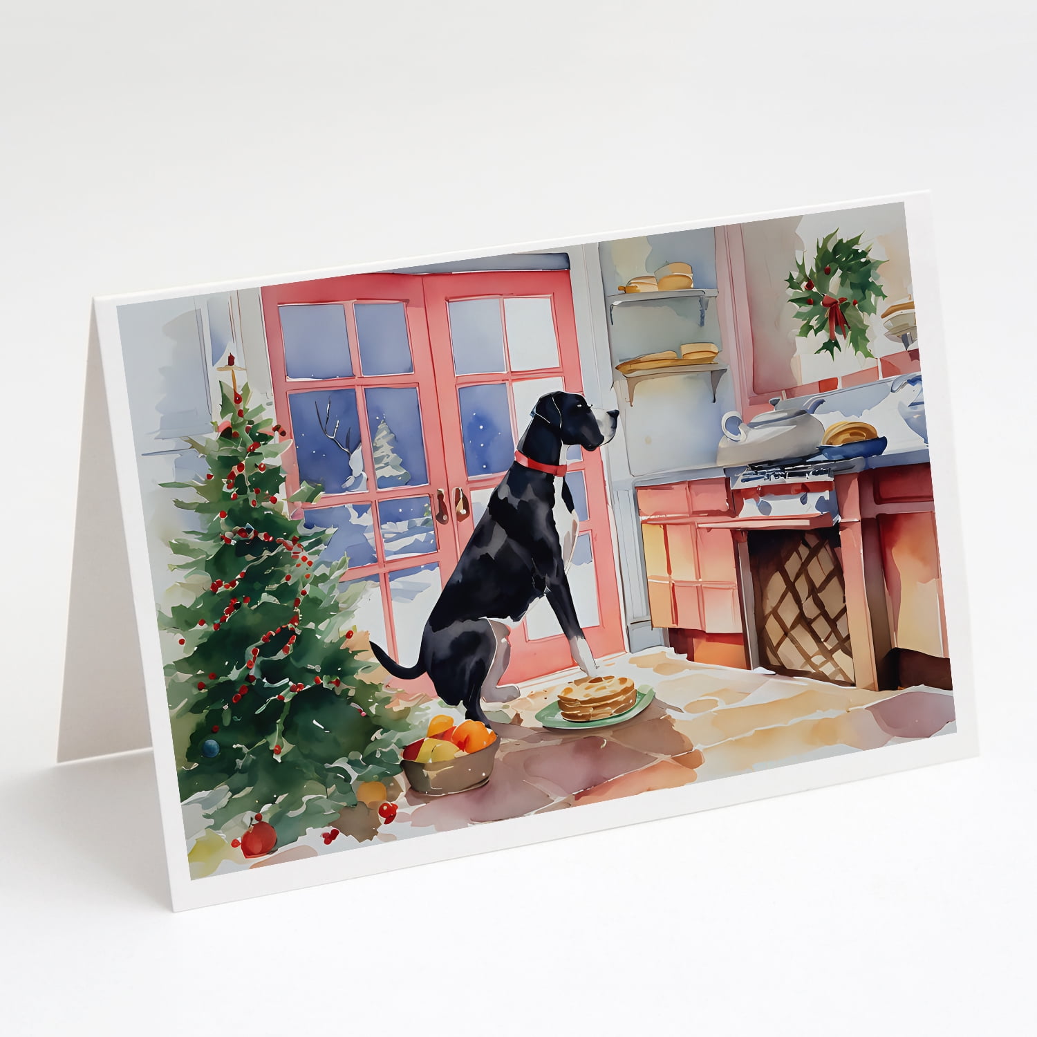 Great Dane Christmas Cookies Greeting Cards Pack of 8 7 in x 5 in ...