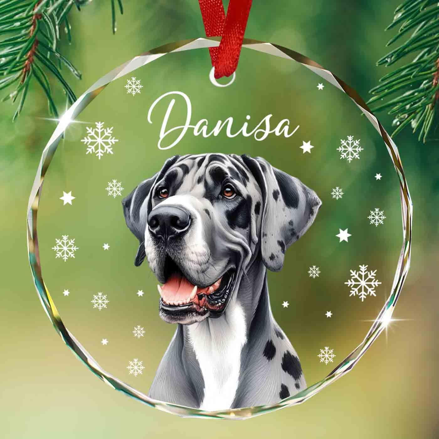 Great Dane Christmas Ornament Keepsake for Dog Lovers, Customized Great ...
