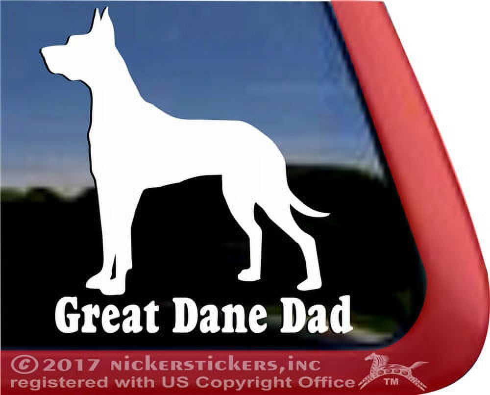 Great Dane Dad | High Quality Vinyl Great Dane Dog Window Decal ...