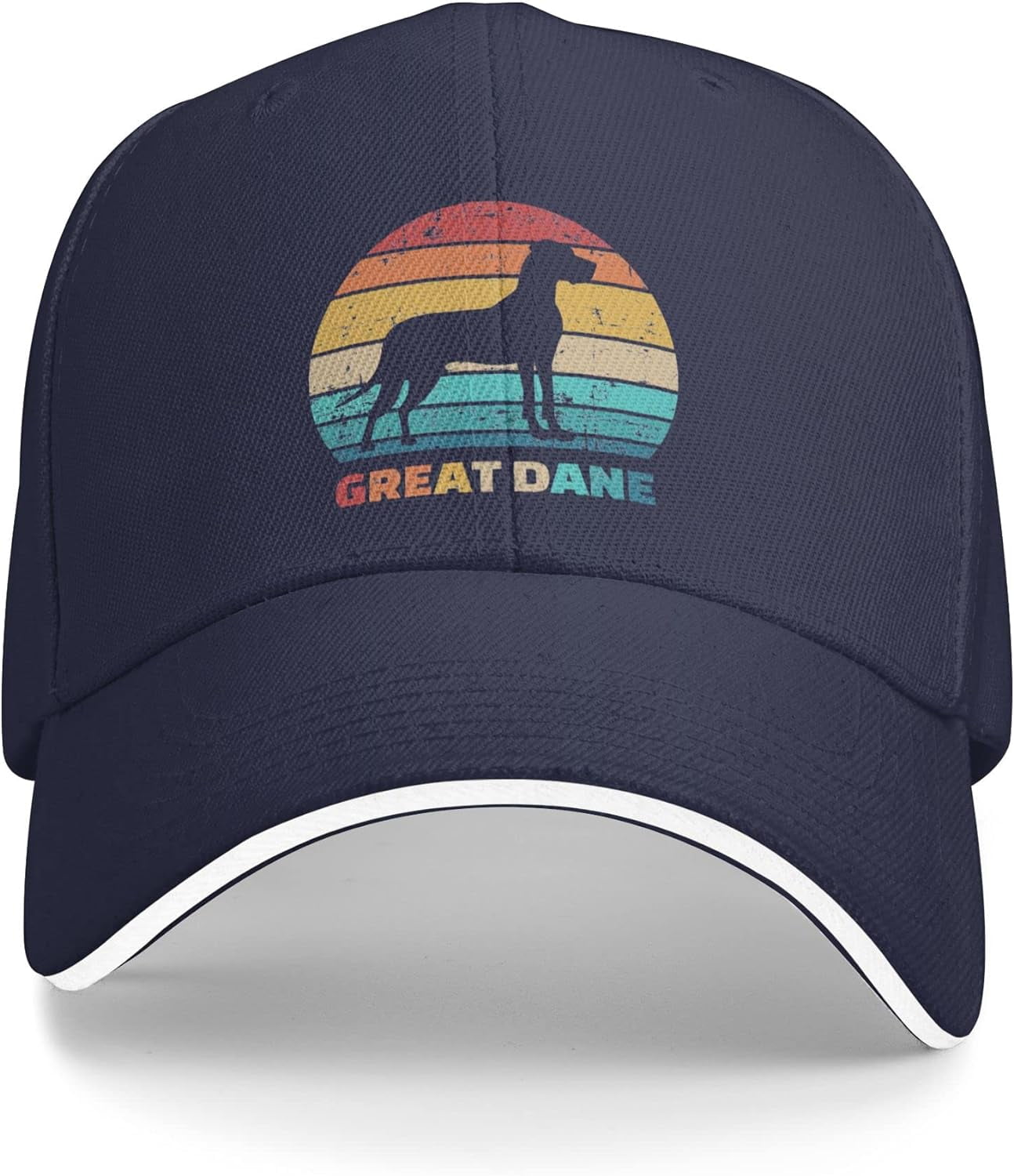 Great Dane Distressed Dad Hats for Men 90s Vintage Washed Cotton ...
