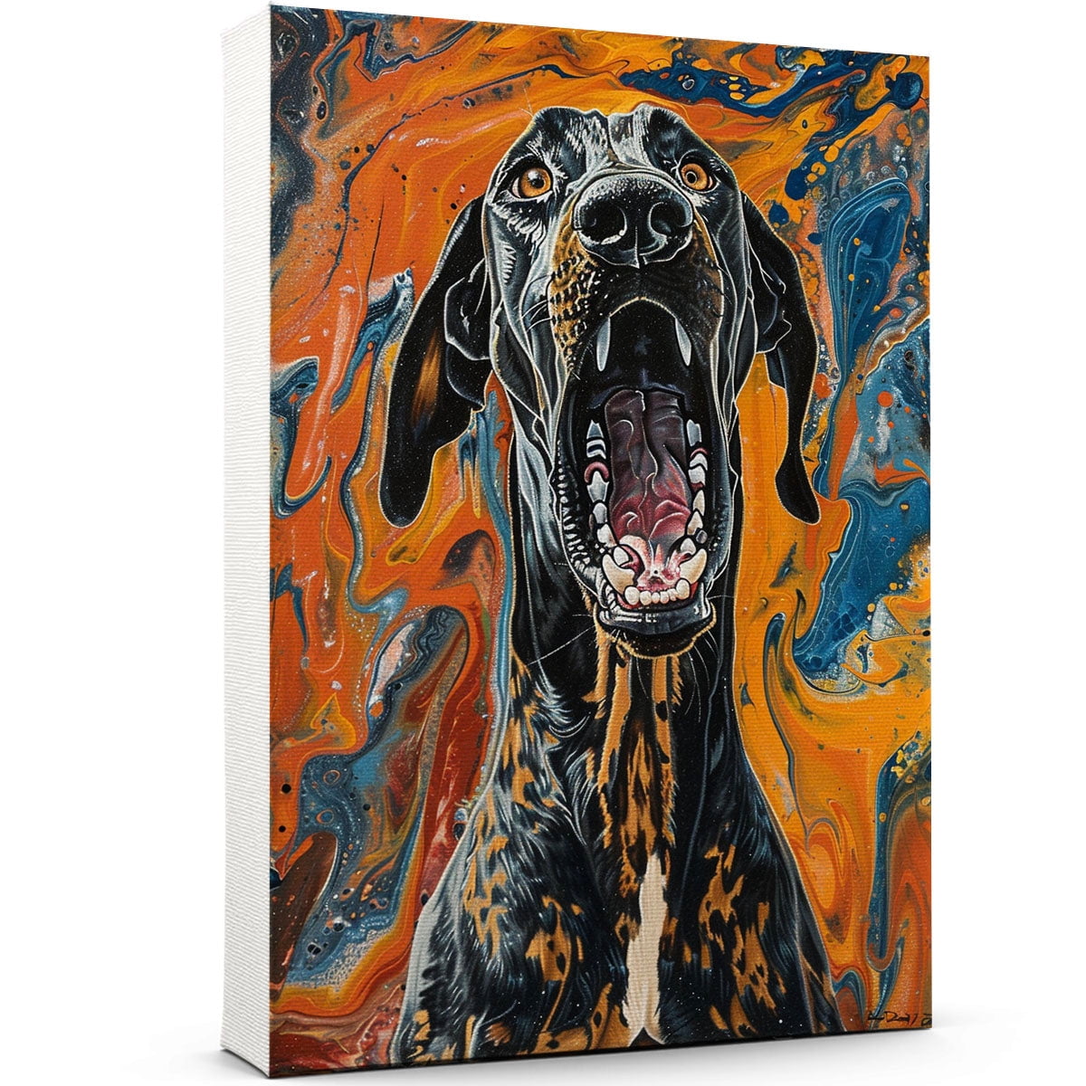 Great Dane Dog Art Print Poster - Great Dane Dog Canvas Wall Art For ...