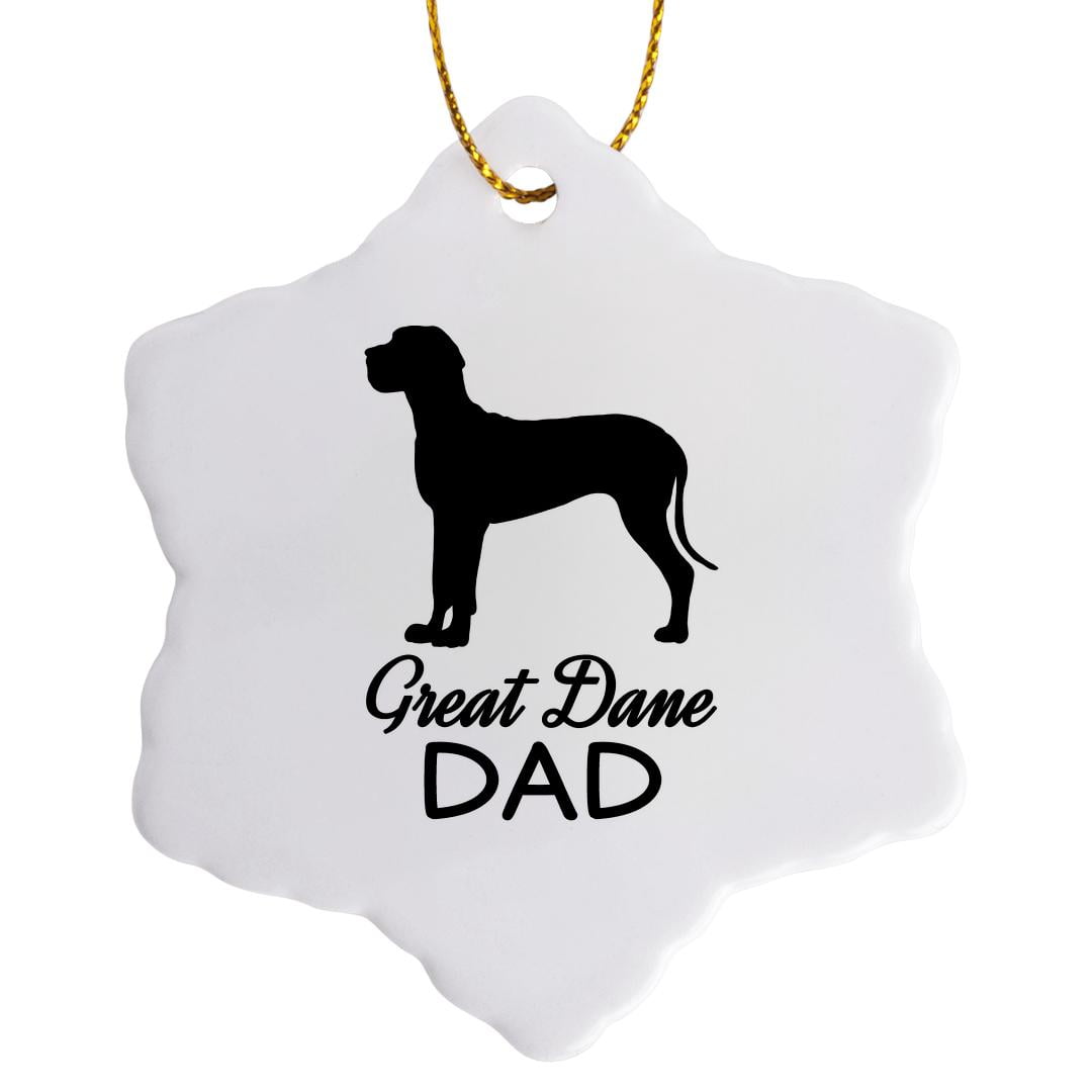 3drose, Great Dane Dog Dad, 3 inch Snowflake Porcelain Ornament ...
