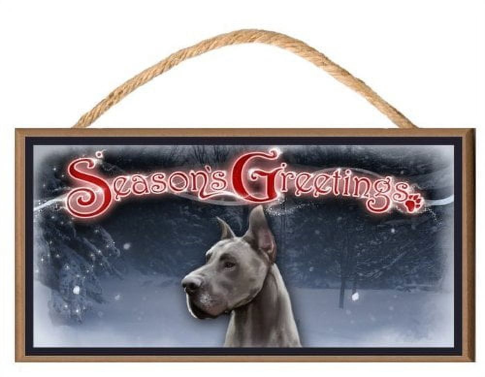 Great Dane Dog "Season's Greetings" Dog Sign / Plaque featuring the art ...