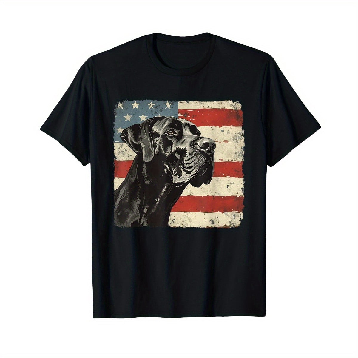 Great Dane Dog USA Flag Patriotic Independence Day T-Shirt - Walmart.com
