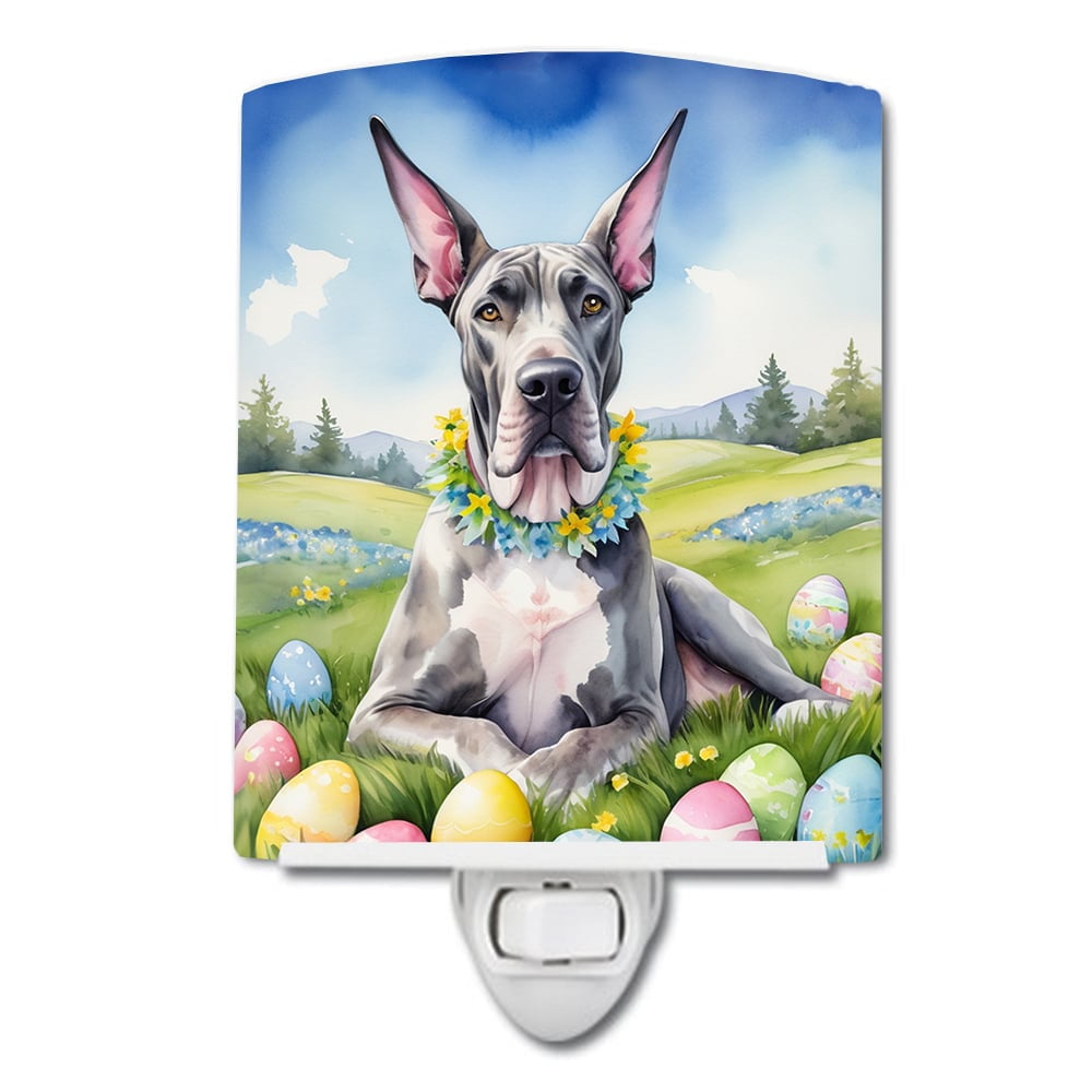 Great Dane Easter Egg Hunt Ceramic Night Light 4 in x 6 in - Walmart.com