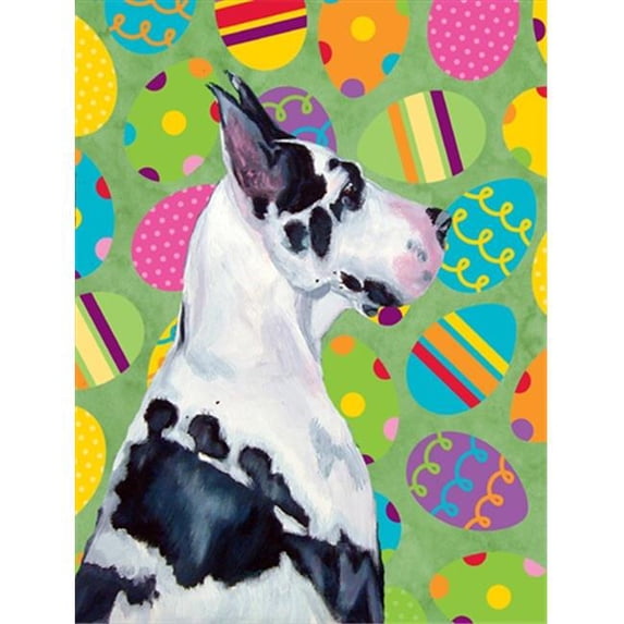 Great Dane Easter Eggtravaganza House Size Canvas Flag - 28 x 40 in ...