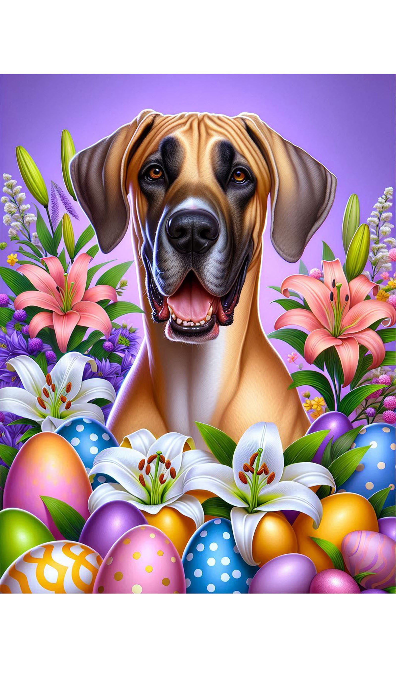 Great Dane Fawn Uncropped - Best of Breed DCR Easter Holiday Outdoor ...