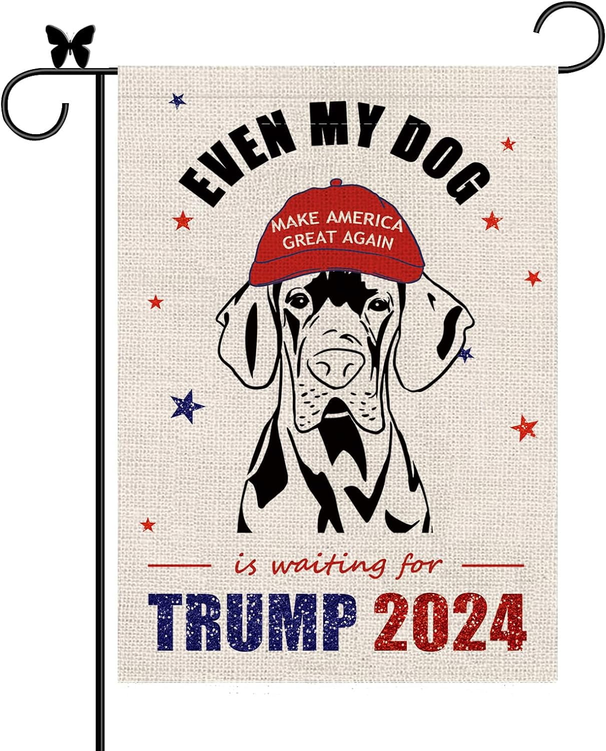 Great Dane Garden Flag Even My Dog Is Waiting For Trump 2024 Vertical ...