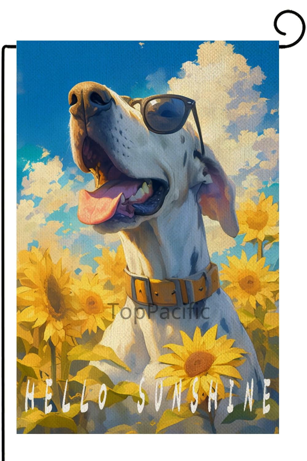 Great Dane Garden Flag Sunflower Yard Flag Summer Flag Spring Hello ...